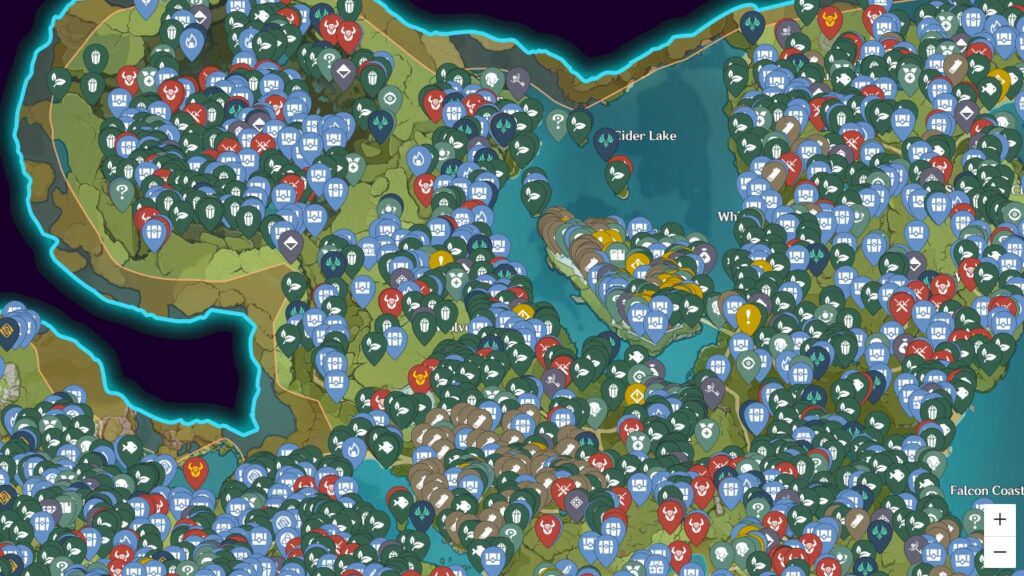 Genshin Impact Interactive Map: Oculi, Woods & More