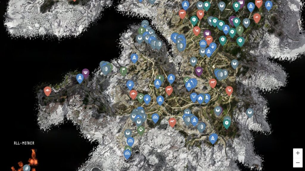 Horizon Zero Dawn Interactive Map: Machines & More