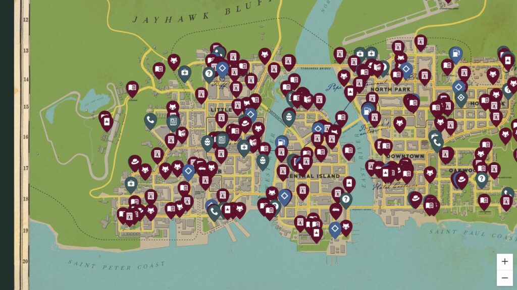 Mafia Interactive Map: Meds, Notes, Outfits & More