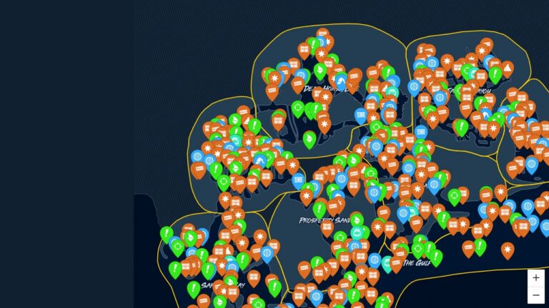 Maneater Interactive Map: Grottos, Questers & More