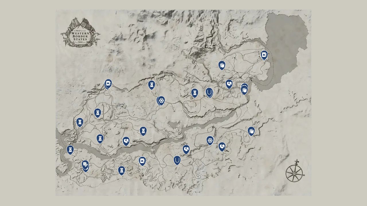 All Activity Locations in Red Dead Redemption