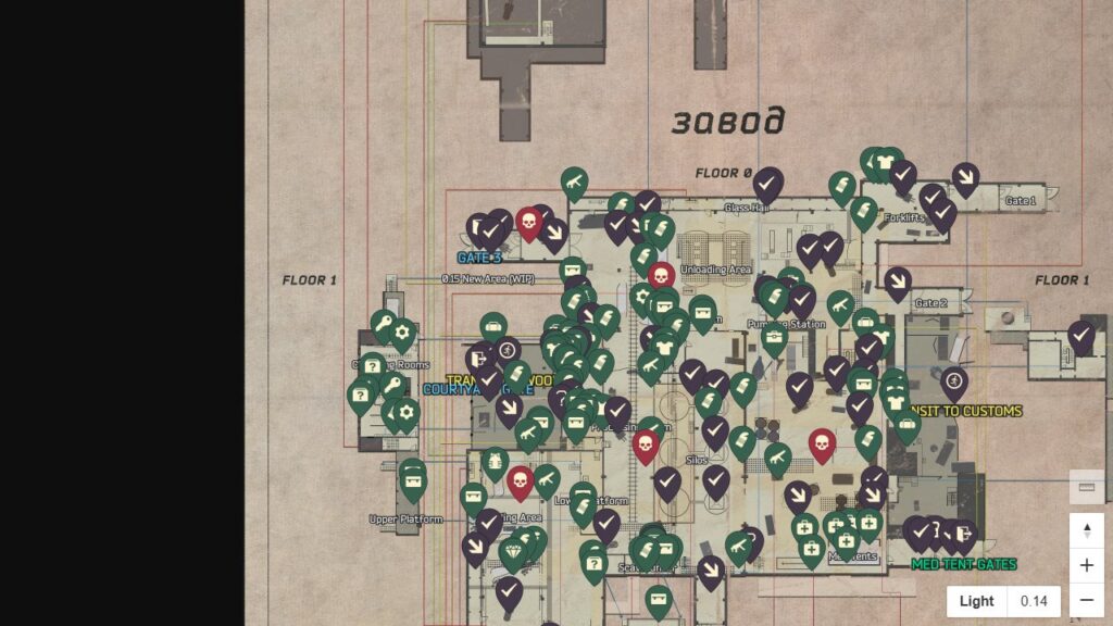 Tarkov Interactive Map: Keys, Meds, Armor, Safes & More